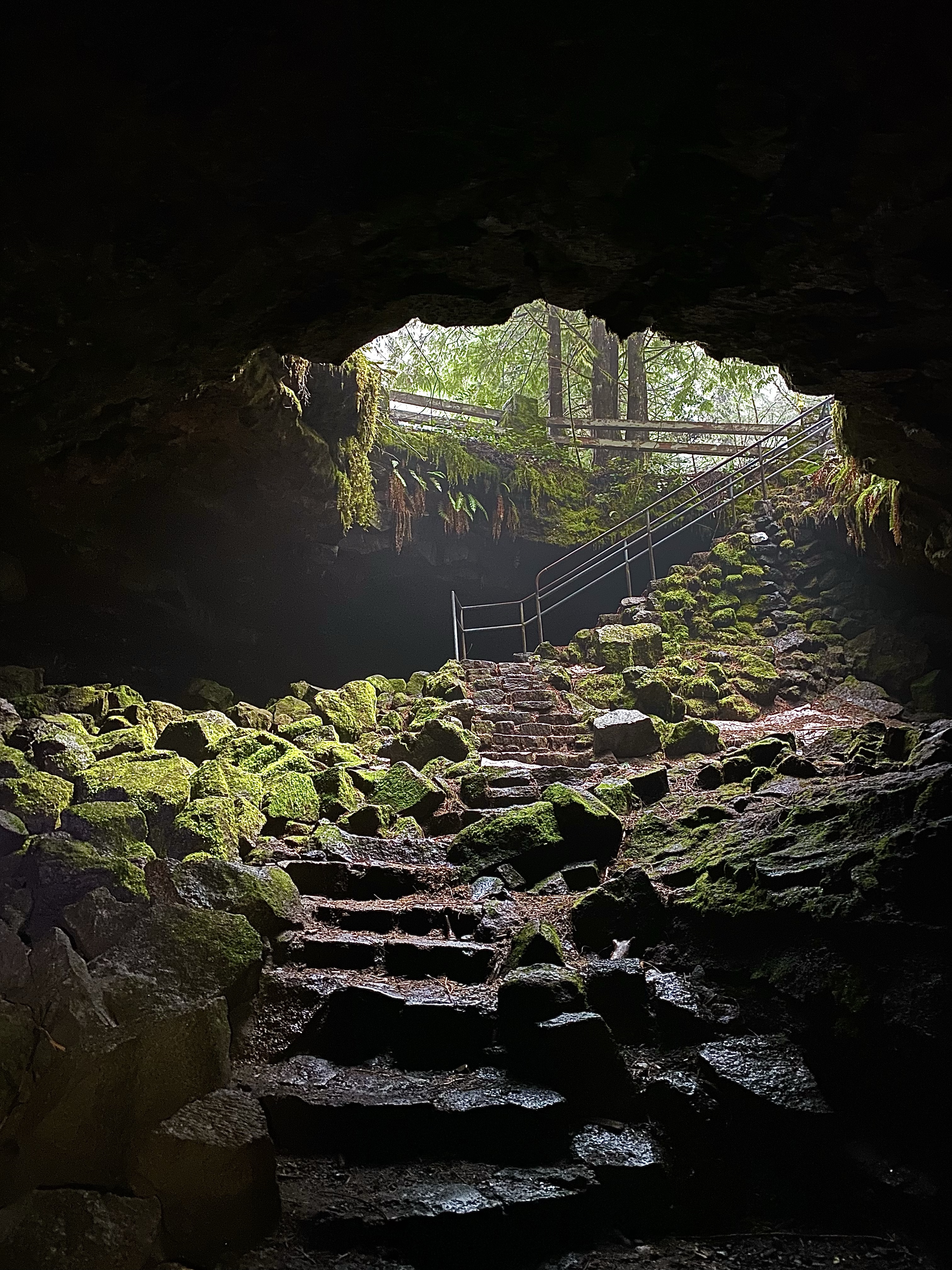 Hiking Ape Caves in Washington State – jet lag journaling